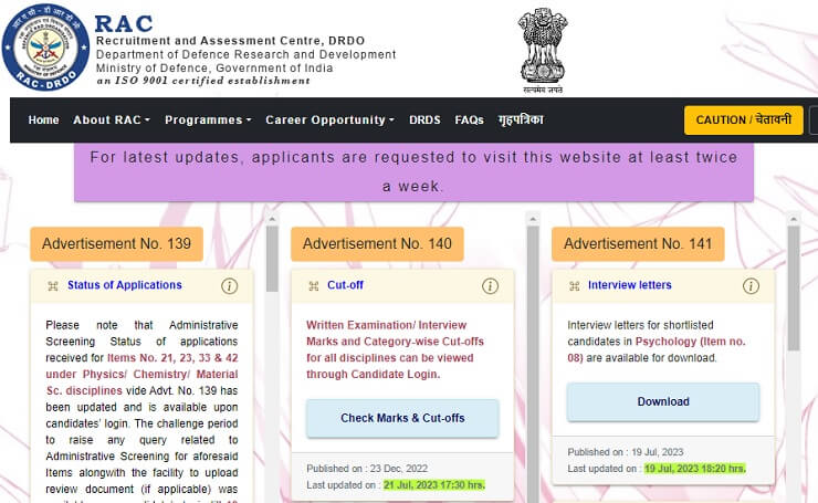 DRDO Recruitment Drive 2023 for 55 Project Scientist Posts, Apply ...