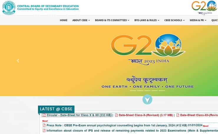 CBSE Board Exam 2024 Date Sheet Revised: Class 10th, 12th Exam Dates ...